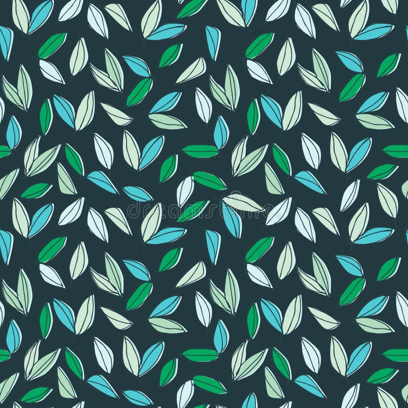 Seamless Pattern with Tree Branches and Leaves for Surface Design and Other Design Projects ...