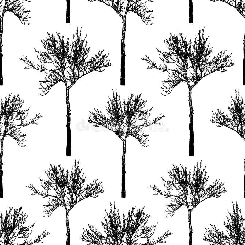 Silhouette of a small tree stock vector. Illustration of vector - 51553242