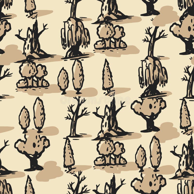 Seamless Pattern. Trees Top View. Park View from Above. Stock Photo ...