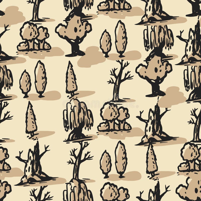 Seamless Pattern. Trees Top View. Park View from Above. Stock Vector ...