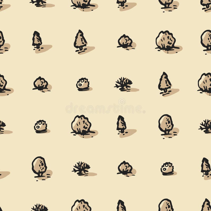 Seamless Pattern. Trees Top View. Park View from Above. Stock ...