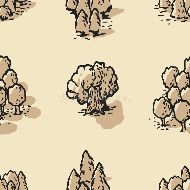 Seamless Pattern. Trees Top View. Park View from Above. Stock Vector ...