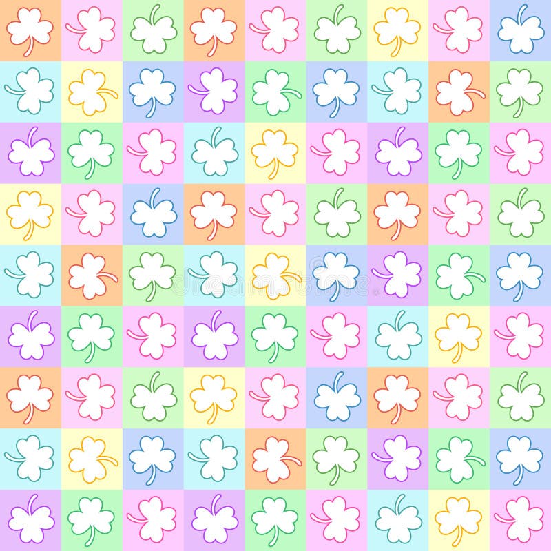Seamless Pattern with Trefoil Stock Vector - Illustration of ...