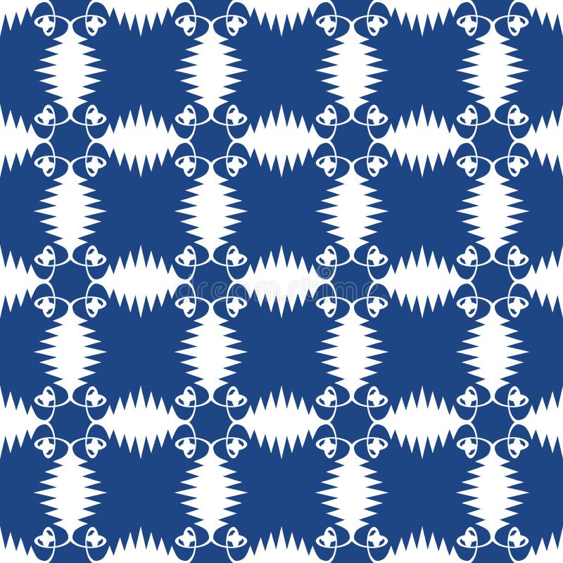 Seamless Pattern in Trendy Blue Color Stock Illustration - Illustration ...