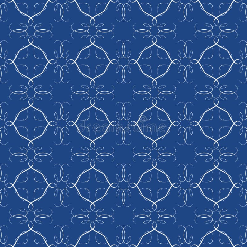 Seamless Pattern in Trendy Blue Color Stock Illustration - Illustration ...