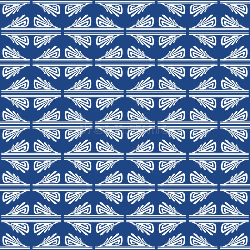 Seamless Pattern in Trendy Blue Color Stock Illustration - Illustration ...