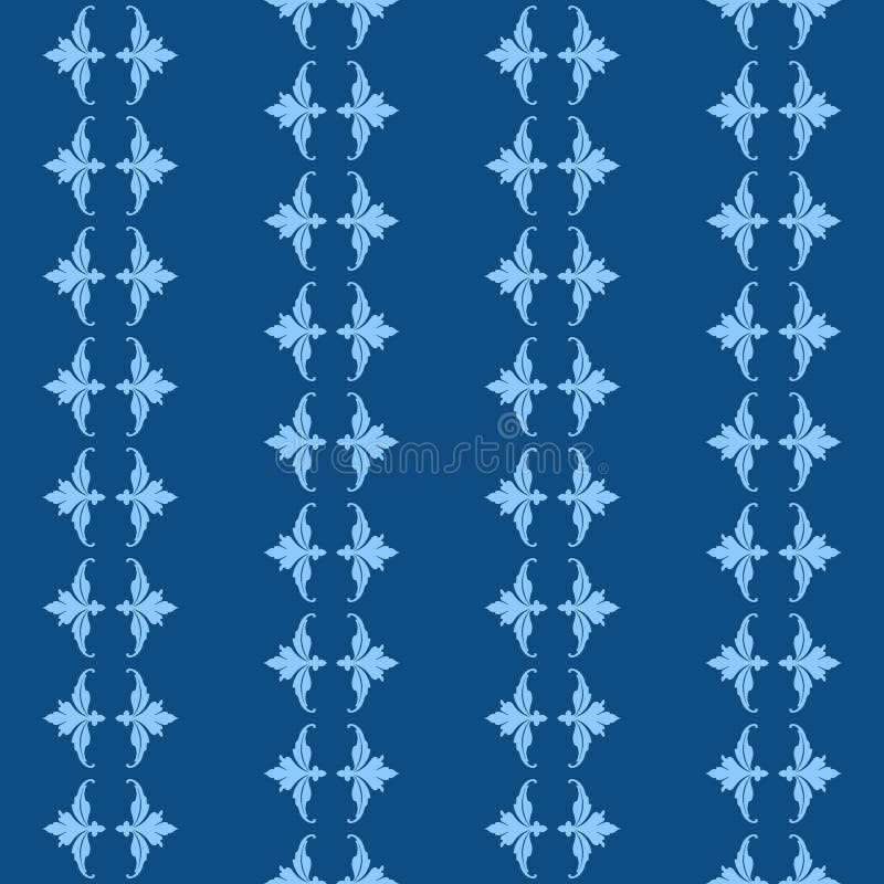 Seamless Pattern in Trendy Blue Color Stock Illustration - Illustration ...