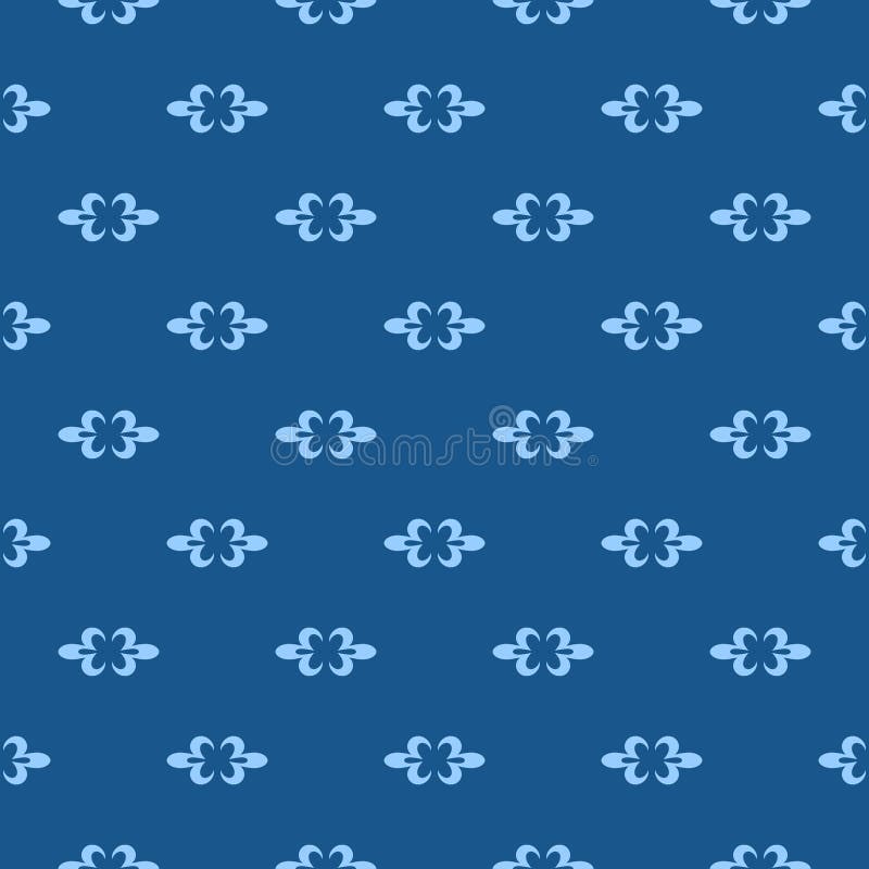 Seamless Pattern in Trendy Blue Color Stock Illustration - Illustration ...
