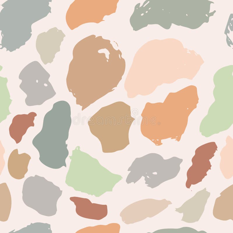 Seamless Pattern with Trendy Muted Coloured Spots. Trendy Home Interior ...