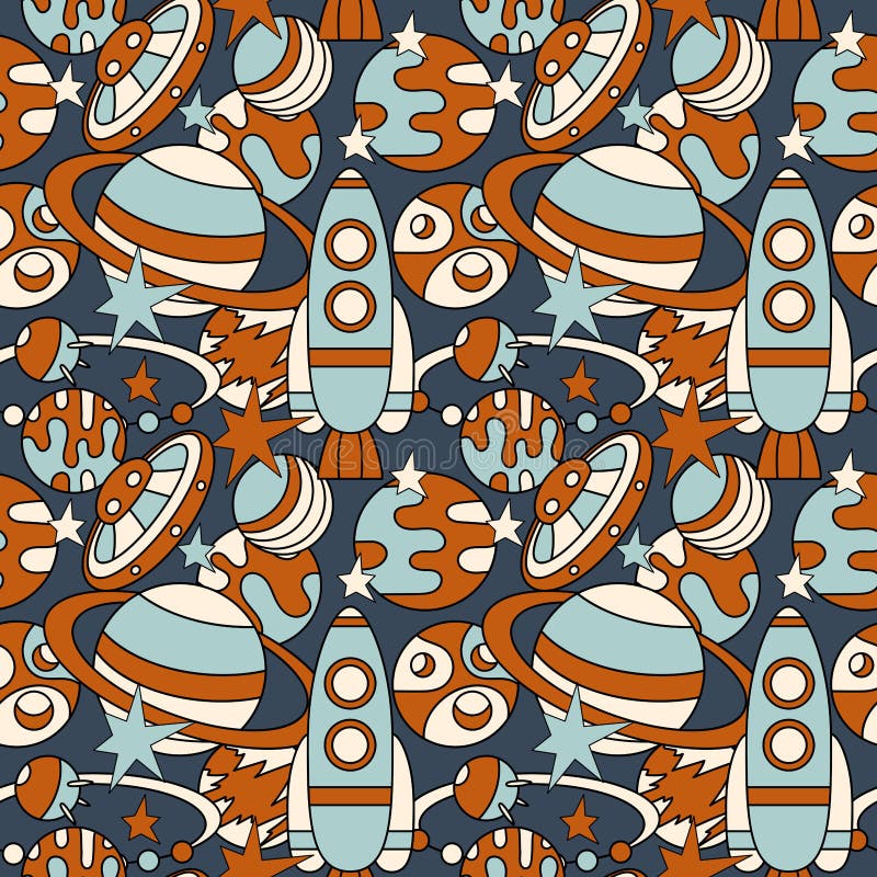 Seamless Pattern. Trendy Space Texture for Fabric Textile Wallpaper ...
