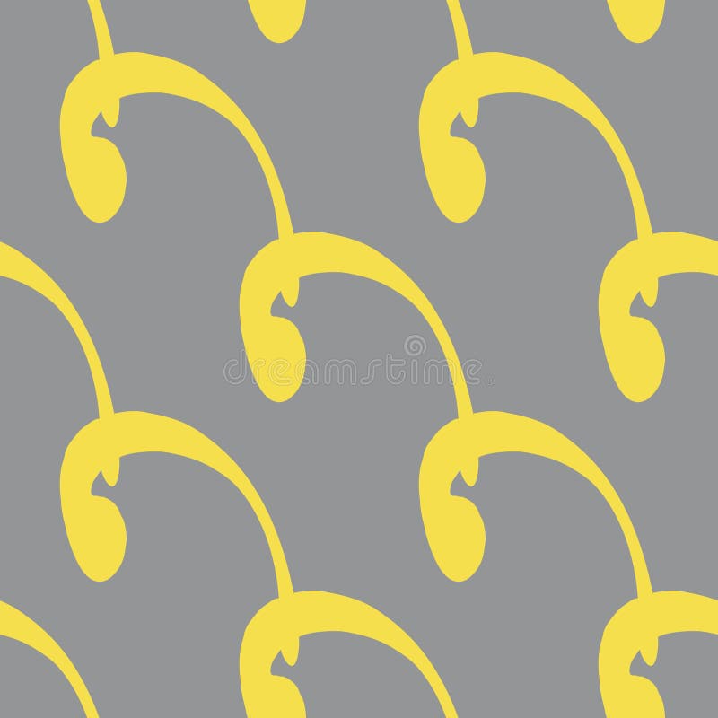 Seamless Pattern in Trendy Yellow and Gray Color. Stock Illustration ...