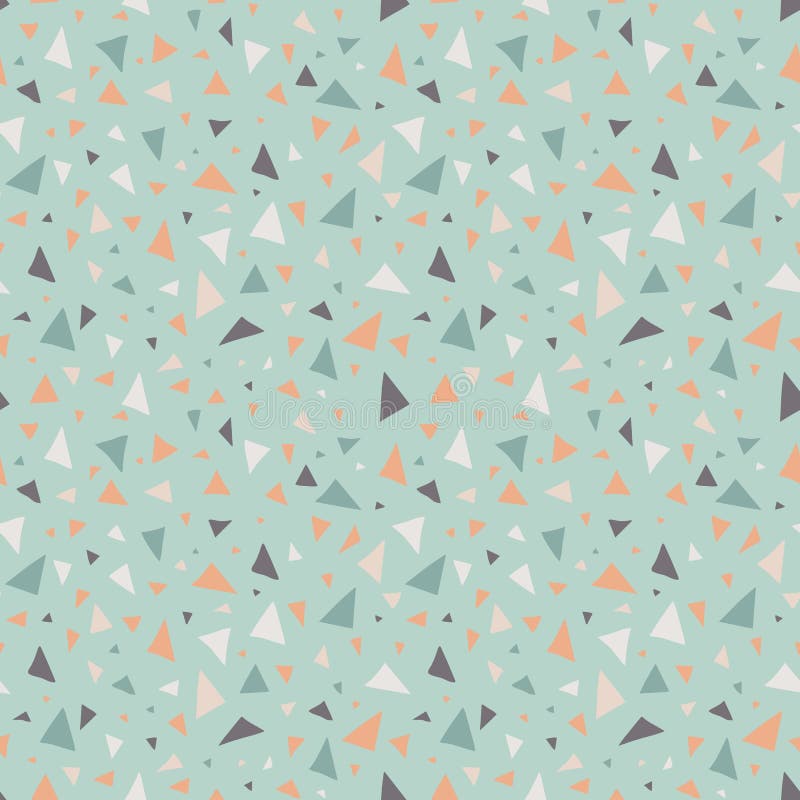 Seamless Pattern Triangle Shape Color Pastel on Blue Stock Vector ...