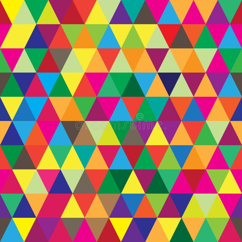 Seamless Pattern with Triangle Shapes of Different Colors Stock Vector ...