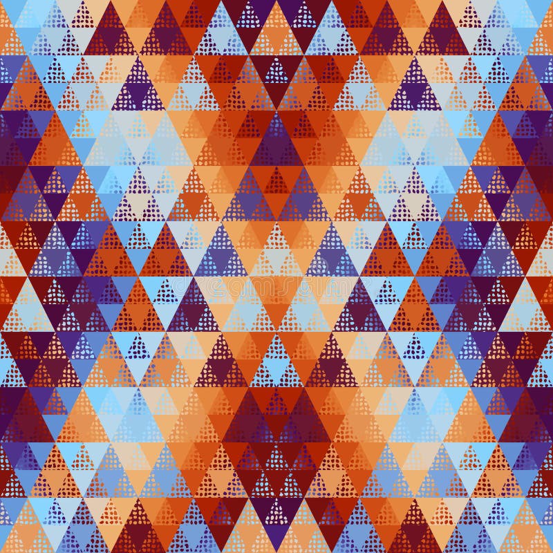 Seamless Pattern of a Triangles.. Aztec Geometric Ornament. Vector ...