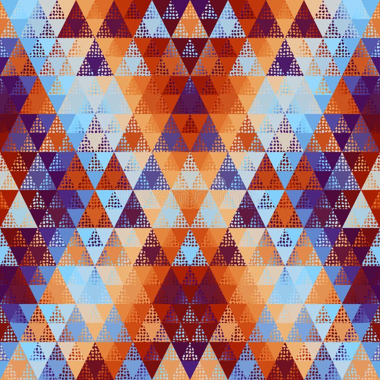 Seamless Pattern of a Triangles.. Aztec Geometric Ornament. Vector ...