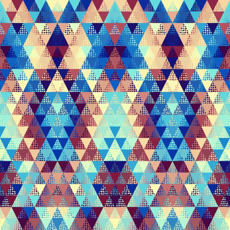 Seamless Pattern of a Triangles.. Aztec Geometric Ornament. Vector Illustration. Seamless ...