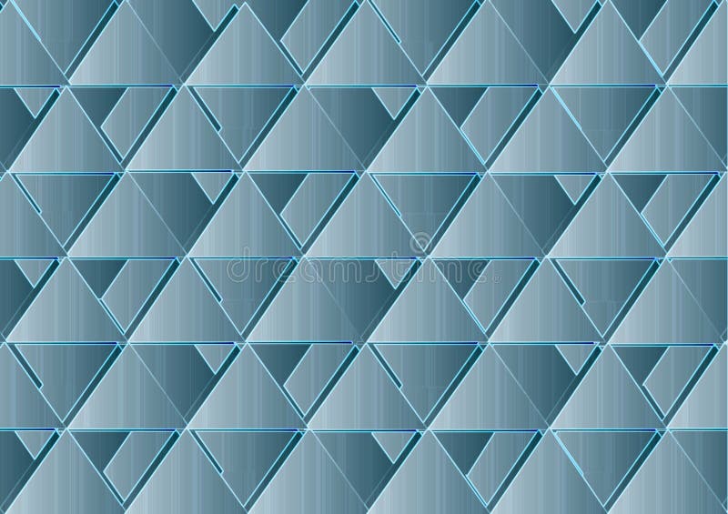 Seamless Pattern of Triangles in Blue Colors. Stock Illustration ...