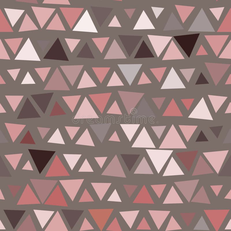 Seamless Pattern of Triangles, Brown Background Stock Vector ...