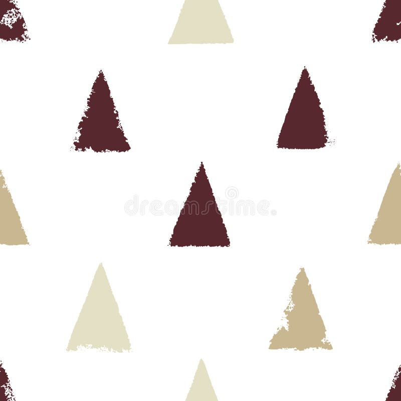 Seamless Pattern with Triangles. Forms Printed in Ink Stock Vector ...