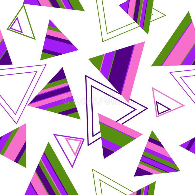 Seamless Pattern of Triangles. Geometric Triangles. Bright Seamless ...