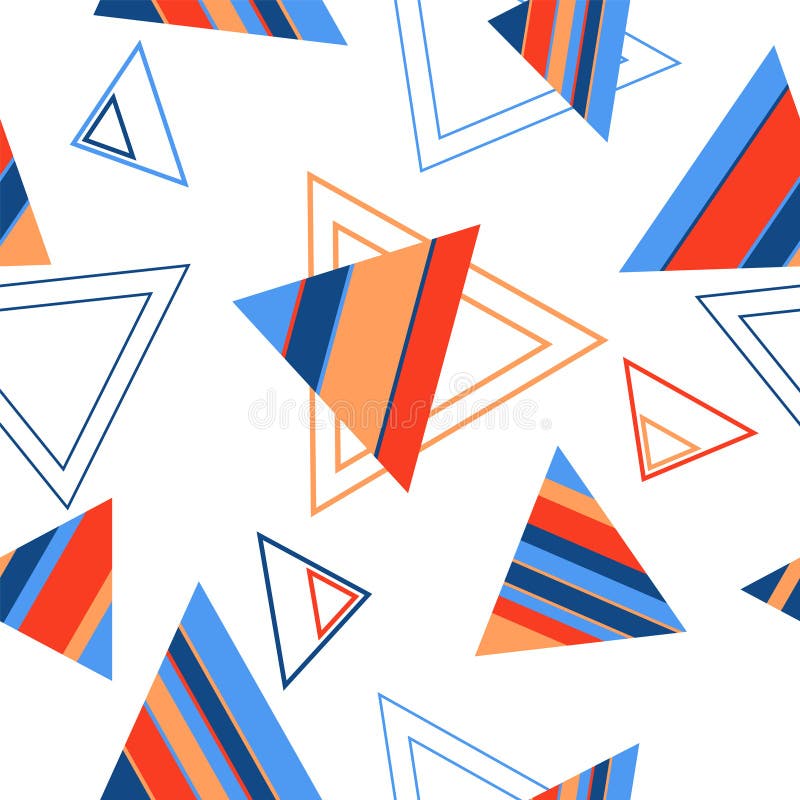 Seamless Pattern of Triangles. Geometric Triangles. Bright Seamless ...
