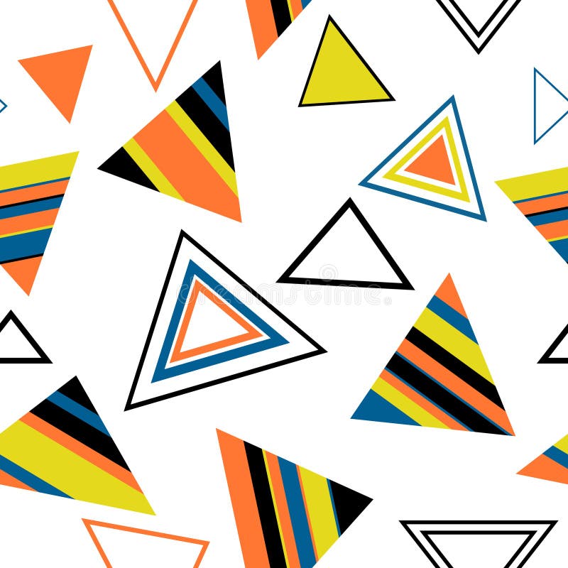 Seamless Pattern of Triangles. Geometric Triangles. Bright Seamless ...