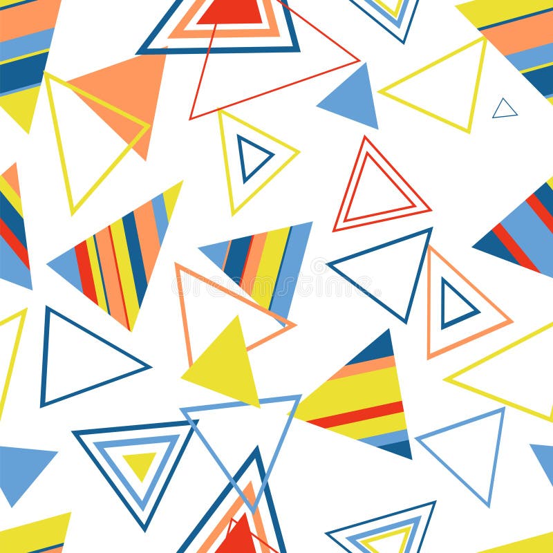 Seamless Pattern of Triangles. Geometric Triangles. Bright Seamless ...