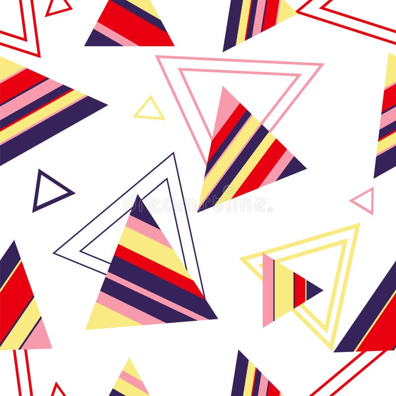 Seamless Pattern of Triangles. Geometric Triangles. Bright Seamless ...