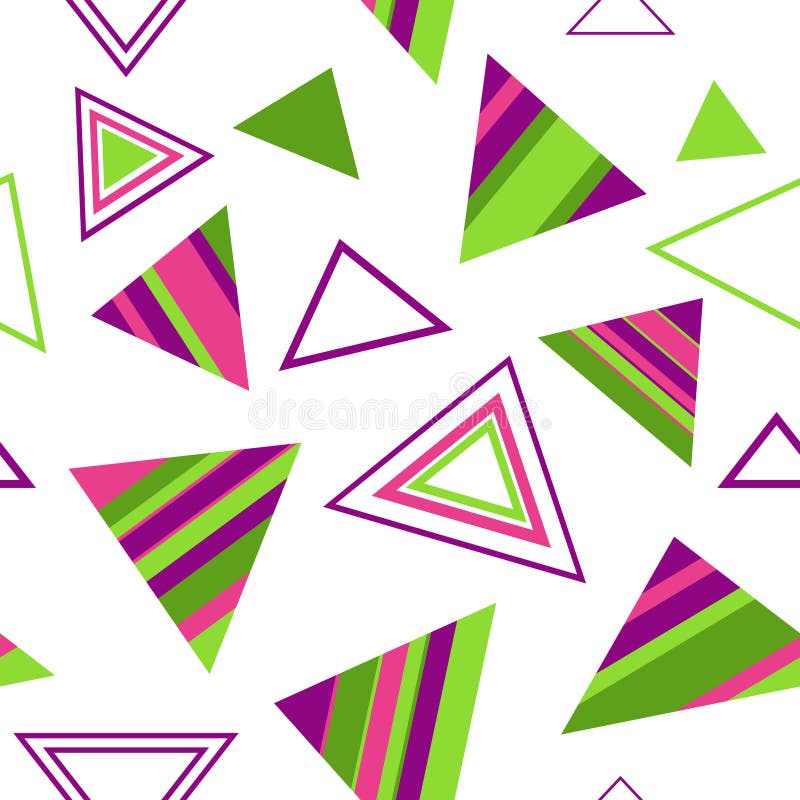 Seamless Pattern of Triangles. Geometric Triangles. Bright Seamless ...