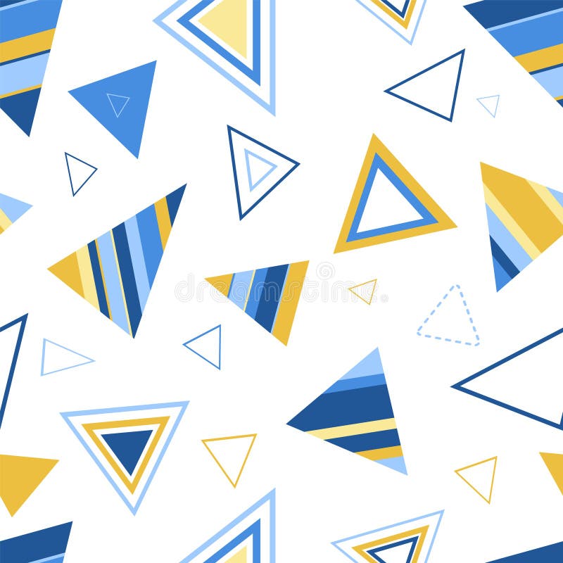 Seamless Pattern of Triangles. Geometric Triangles. Bright Seamless Pattern Stock Vector ...