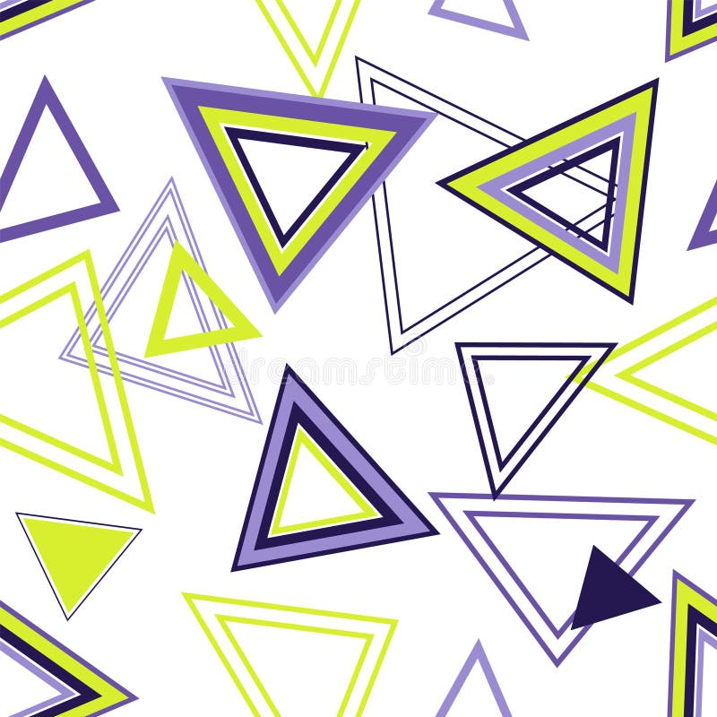 Seamless Pattern of Triangles. Geometric Triangles. Bright Seamless Pattern Stock Vector ...
