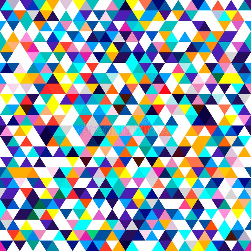 Seamless Pattern of Triangles. Isometric Geometric Texture Stock Vector ...