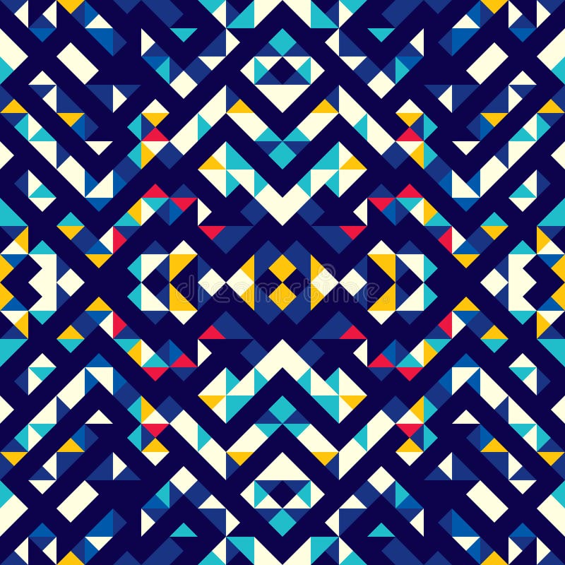 Seamless Pattern of Triangles and Lines. Zigzags and Sharp Corners ...