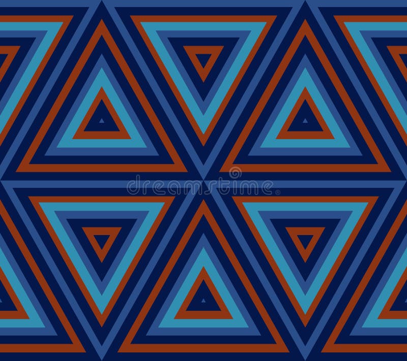 Seamless Pattern with Triangles Motifs in 4 Colors Stock Illustration ...
