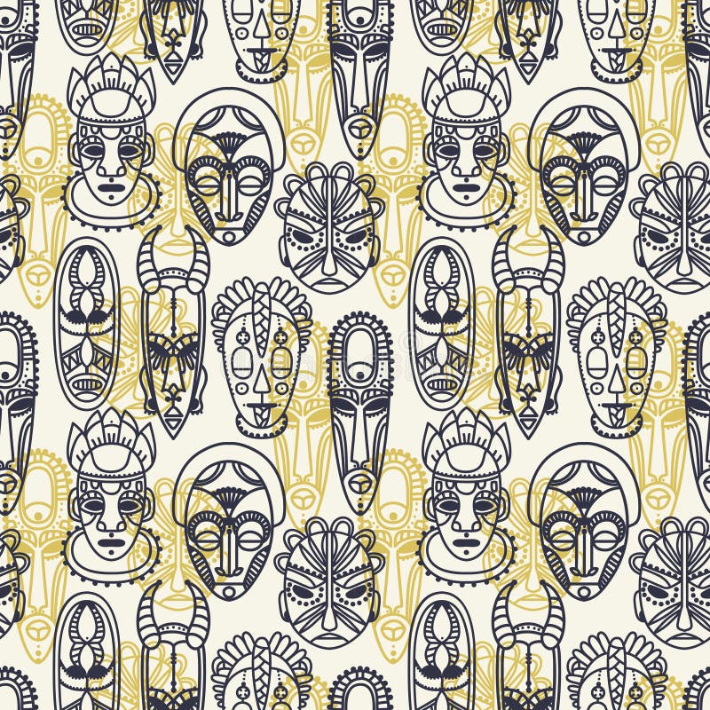 Face Tribal African Pattern