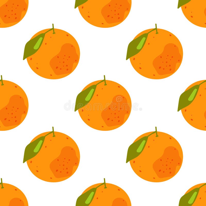 Seamless Pattern of Tropical Citrus Fruits Stock Illustration - Illustration of fabric, colorful ...