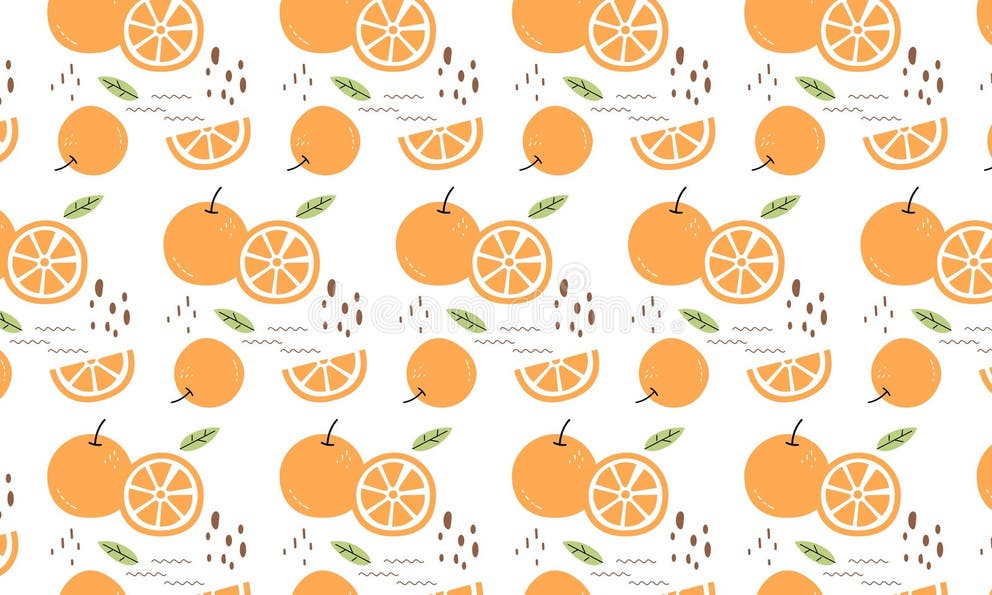 Seamless Pattern of Tropical Fruits Vector Stock Illustration - Illustration of food, summer ...