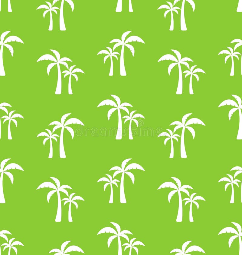 Palm Tree Seamless Pattern Vector Illustration Stock Vector ...