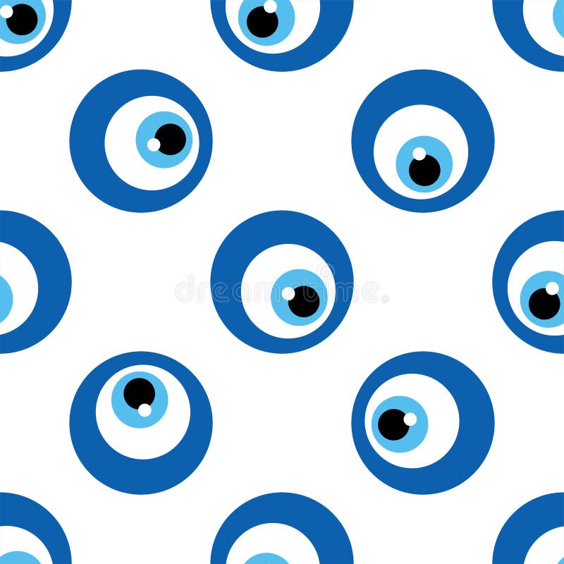 Seamless Pattern with Turkish Evil Eye Bead. Good Luck. Turkish Tile ...