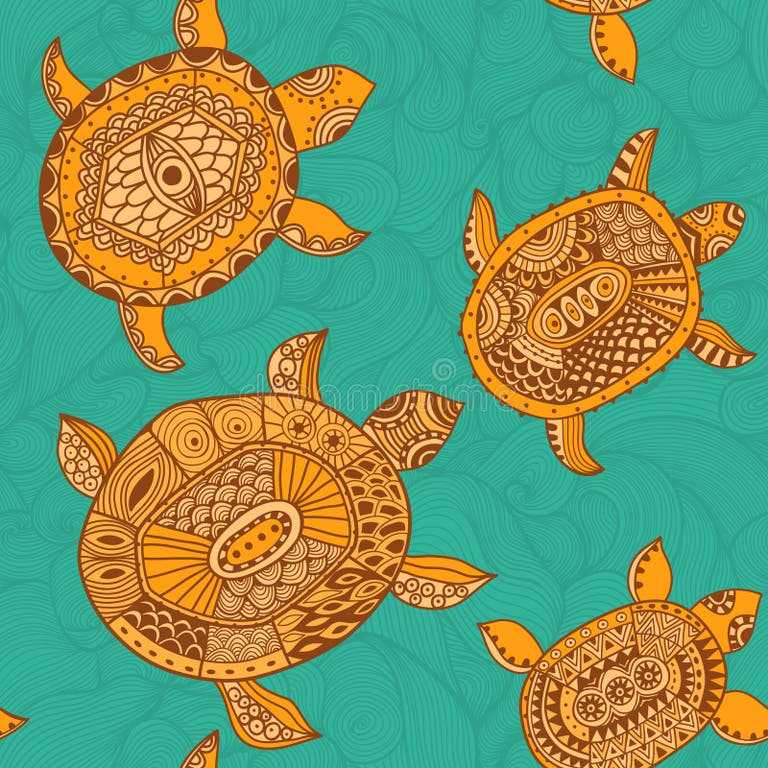 Turtles Pattern Stock Illustrations – 4,876 Turtles Pattern Stock ...