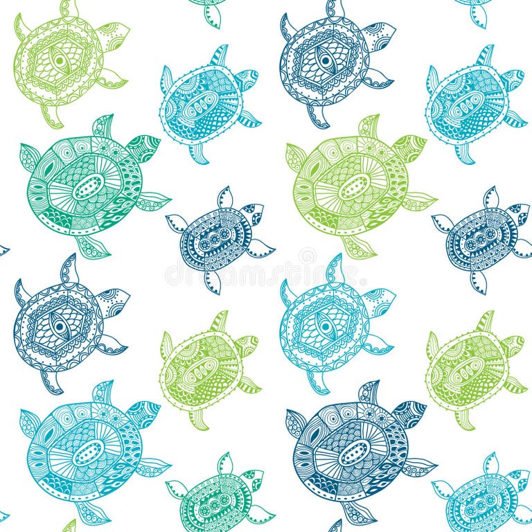 Turtles Pattern Stock Illustrations – 4,876 Turtles Pattern Stock ...