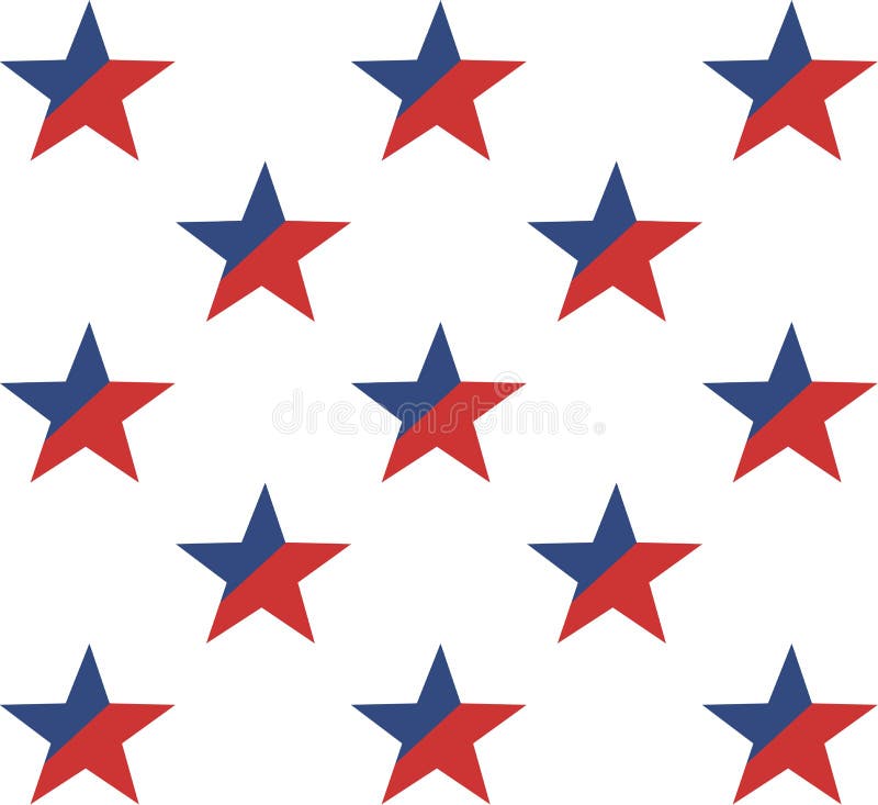 Seamless Pattern. Two Tone Star Pattern on Light Blue Background Stock ...