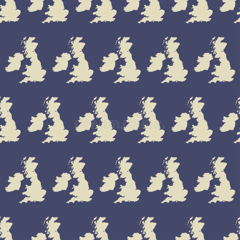 Seamless Pattern with UK Map. Vector Illustration Stock Illustration ...