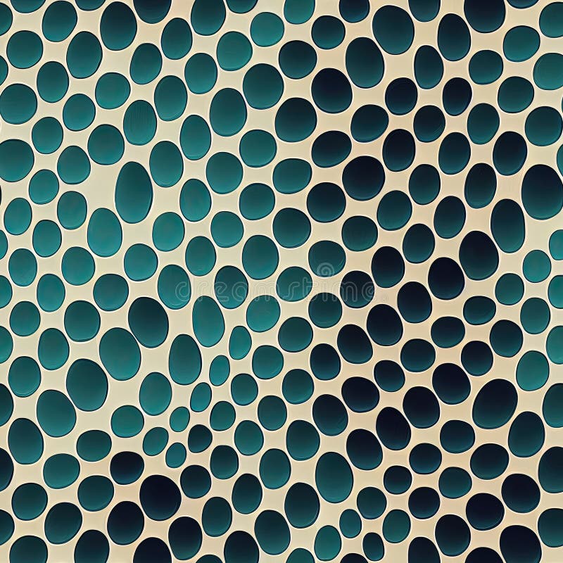 Seamless Pattern, Uneven Circles in Off White, Turquoise, Black. AI ...
