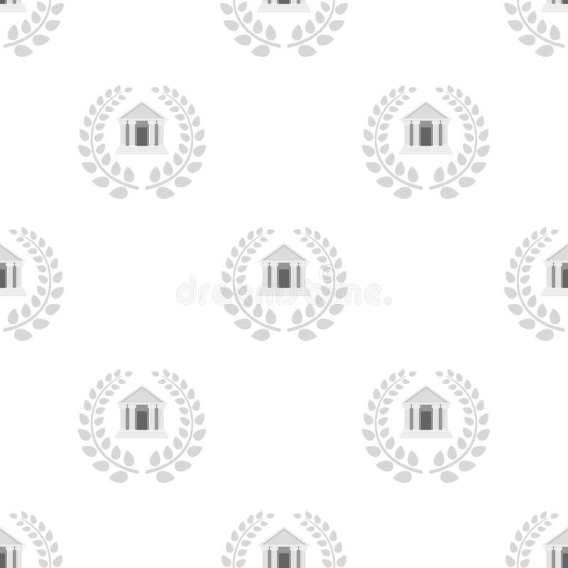 University Flat Icon Seamless Pattern Stock Vector - Illustration of ...