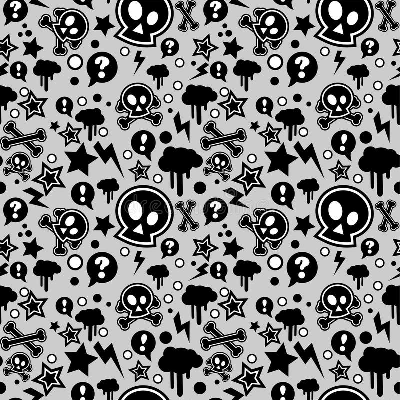 Seamless Pattern, Urban or Punk Pop Feel Stock Vector - Illustration of ...