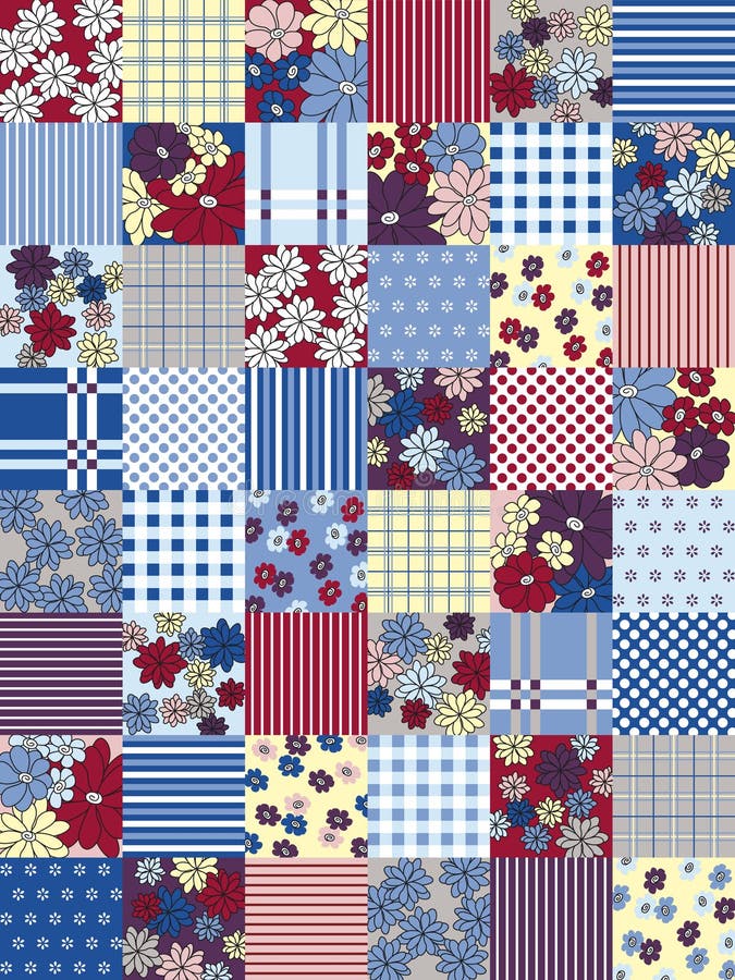 Patchwork seamless pattern stock vector. Illustration of layout - 13200141