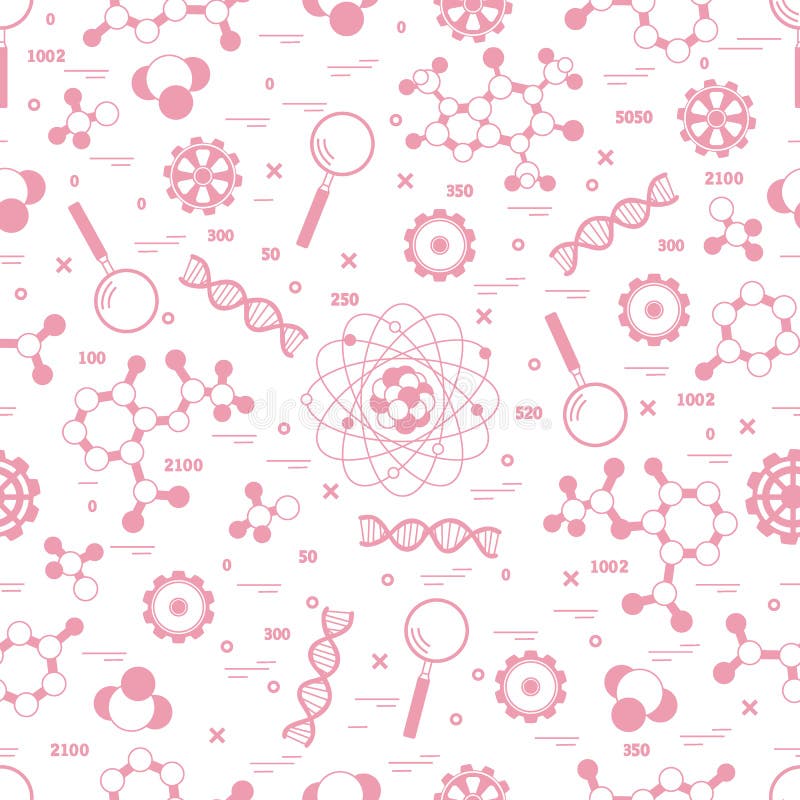 Seamless Pattern with Variety Scientific, Education Elements. Stock ...