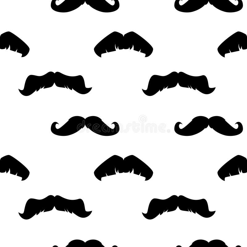 Mustache Element of Vintage Fashion and Carnival Mask, Flat Vector ...
