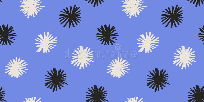 Seamless Pattern with Various Hand-drawn Doodle Elements on a Blue ...
